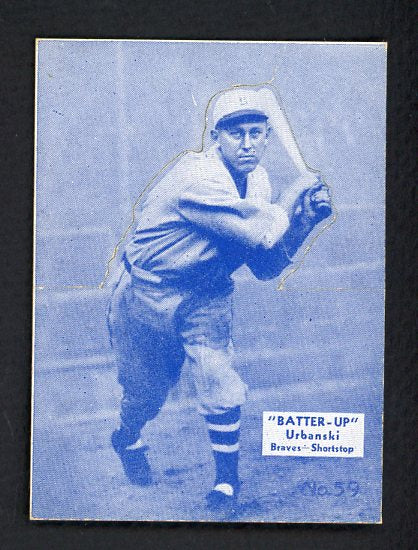 1934-36 Batter Up #059 Billy Urbanski Braves VG-EX 479361 | Kit Young Cards