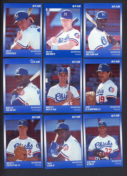 1990 Star Memphis Chicks Complete Set Brian McRae 544101 | Kit Young Cards